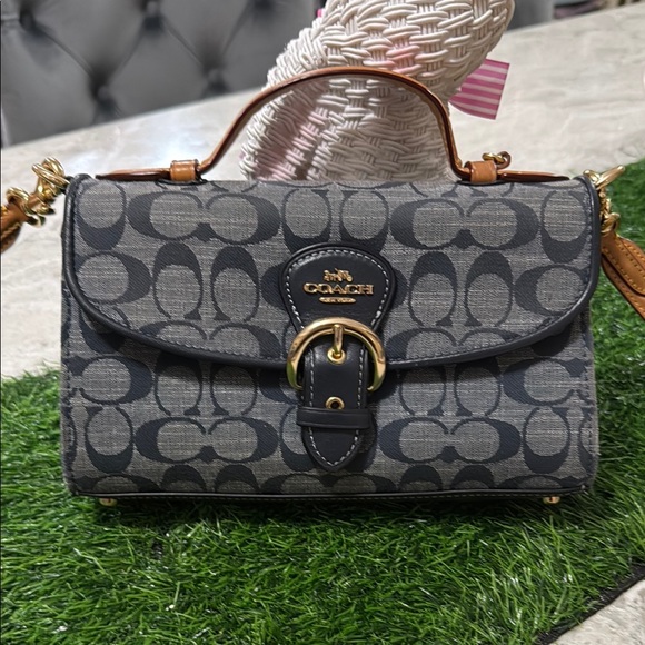 Coach | Bags | Coach Gray Signature Shoulder Bag | Poshmark